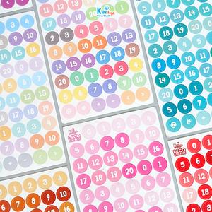 Jual Sticker Deco Angka / Stiker Jurnal Angka Aesthetic / Number ...