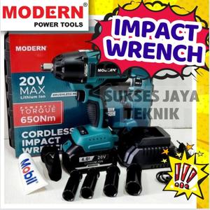 Jual Cordless Impact Wrench Modern M65 Buka Baut Motor Mobil Cas Batrai ...