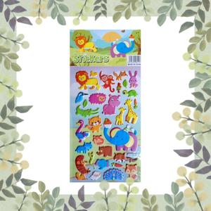 Jual Gambar Tempel Sticker Timbul Stiker Anak Karakter Kebun Binatang ...