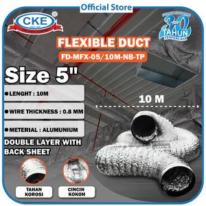 Jual Aluminium Selang Flexible Ducting Double 5" Inch 10M Pipa Cooker ...