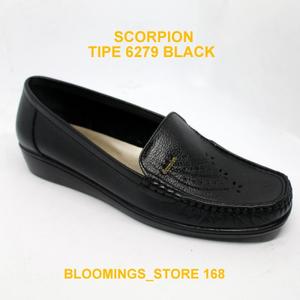 Jual NEW Sepatu Kulit Wanita Scorpion Hak Datar Warna Hitam Ukuran 36 ...