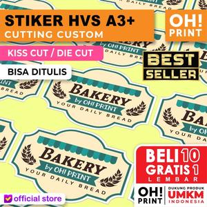 Jual Cetak Stiker Label Hvs A3+ Cut / Cetak Stiker Kertas Hvs - Jakarta ...