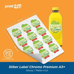 Jual Cetak Stiker Label Chromo A3+ Cut - Jakarta Barat - Pau Sticker ...