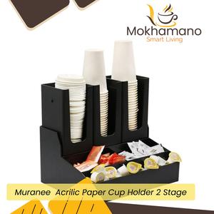 Jual Muranee Rak Akrilik 2 Stage 6 Slot Paper Cup Holder HJ43 - Kota ...