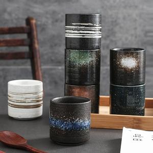 Jual BLACK Series - Japanese Ceramic Long Square Ocha Tea Cup - Kab ...