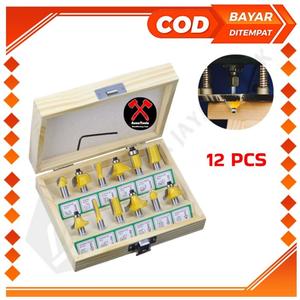 Jual Original Mata Bor Trimmer Profil Kayu Set 12Pcs Lengkap Murah 6 Mm ...