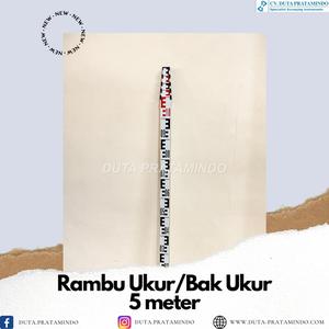 Jual RAMBU/BAK UKUR 5M/MISTAR UKUR/ALUMINIUM LEVELLING STAFF 5 METER ...
