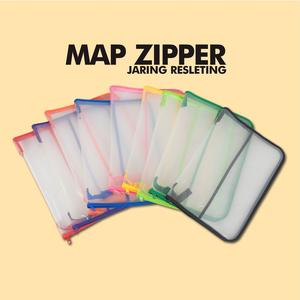 Jual S7 Map Plastik / Map File / Map Zipper Jaring Resleting Color Full ...