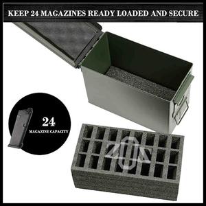 Jual ~ada Kotak Box Busa Foam Magazine Holder Amunisi Ammo 50 Cal ...