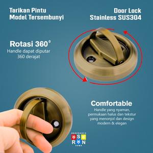 Jual Kunci Pintu Bulat Tersembunyi / Hidden Door Lock Resonance Home ...