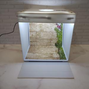 Jual Box studio foto ukuran 32x32cm-paket dengan alas foto motif papan ...