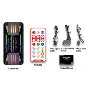 Jual COOLMOON RGB ARGB Fan Controller Music + 4pin PWM + ARGB 3Pin 5V ...