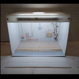 Jual Box studio foto ukuran 45x32cm - paket dengan alas foto motif kaca ...