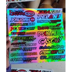 Jual New STICKER PACK KATA KATA RACING HOLOGRAM STIKER VIRAL STIKER ...