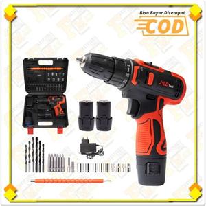 Jual Jld 12V Set Bor Obeng Bor 12 Volt Cordless Drill 2 Variable Speed ...