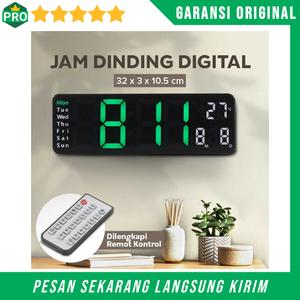 Promo Jam Dinding Digital Aesthetic Minimalis Multifungsi Dengan Remot ...