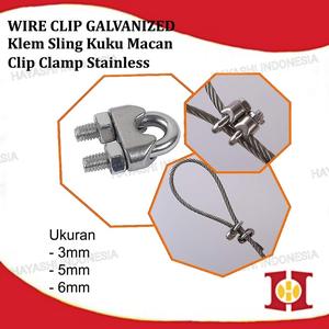 Jual Wire Rope Clip Clamp Klem Kabel Kawat Seling Sling Kuku Macan ...