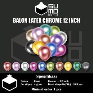 Jual Balon Chrome 12 inch Latex Metalik - Red Chrome - Kab. Bandung ...