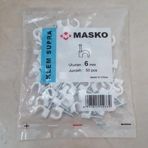 Jual KLEM MASKO SUPRA NO 6 TAPE CABLE CLAMP PAKU BETON UKURAN 6MM ISI ...