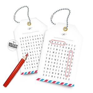 Jual Word Puzzle Gift Tag - Hang tag kartu ucapan kado sticker hampers ...