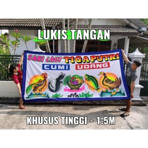 Jual Premium !! [KHUSUS TINGGI 1.5M] SPANDUK LUKIS & PRINTING RAJA ...