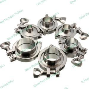 Jual Clamp ferrule set SS304 dia 4"inch / Complite Sanitary Food Grade ...