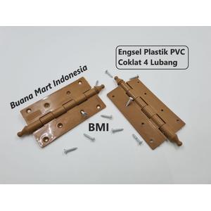 Jual Engsel Plastik PVC 4 Lubang Coklat | Engsel Jendela | Engsel Pintu ...