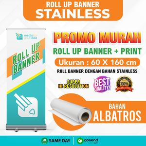 Jual Premium !! Roll Up Banner 60 X 160 cm + Print RANGKA STAINLESS - Jakarta Selatan ...