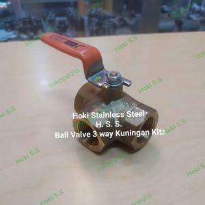 Jual Ball Valve Three Way / 3 Way Kitz Drat 11/4" Inch / Cabang Tiga ...