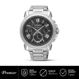 Jual New Jam Tangan Pria Seiko Premier Solar Chronograph Black Dial ...