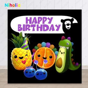 Jual Niholia Hey Bear Sensory Fruits Photo Backdrop Custom - Kota Depok ...