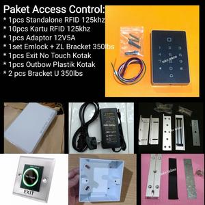 Jual Paket Access Control 9 AC12 RFID 125 khz untuk Pintu Kaca Atas ...