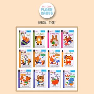 Jual Kumon Book set of 12 folding Pasting Cutting Stickers Cut Paper ...