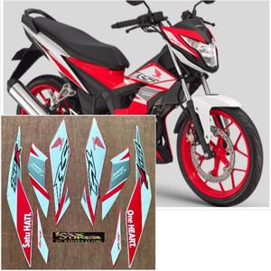 Jual Striping Original Honda Sonic RS merah putih tahun 2018 2019 ...