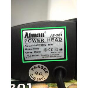 Jual ATMAN AT-201 POWER HEAD LIQUID FILTER POMPA AIR CELUP FILTER ...