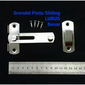 Jual Grendel Pintu Sliding Lurus Besar 10 Cm Stainless Steel - Jakarta ...
