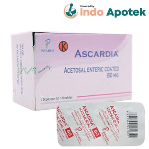 Jual ASCARDIA 80MG STRIP 10 TAB/ASPIRIN/ACETOSAL/PENGENCER DARAH ...