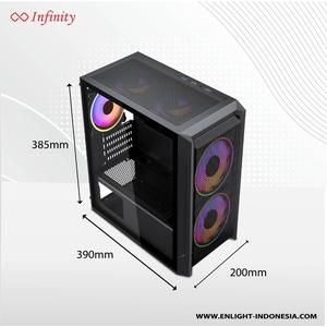 Jual Casing Pc Infinity Twins V2 (M-Atx) Include 2 Pcs Rgb - Kota ...