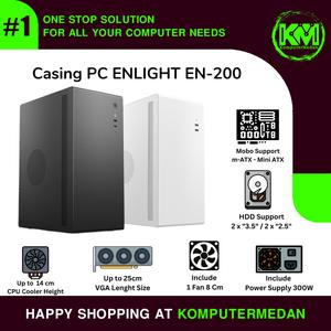 Jual Casing Pc Enlight En-200 + 1 Fan 8Cm (M-Atx) Inc Psu Enlight 300W ...