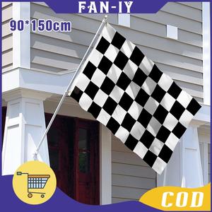 Jual 90 X 150cm Bendera Start Finish / Bendera Balap / Bendera Hitam ...