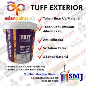 Jual CAT TEMBOK LUAR ASIAN PAINT TUFF EXTERIOR WARNA WHITE KEMASAN 20 ...