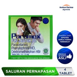 Jual PARAMEX FLU & BATUK PE STRIP 4 TABLET / OBAT BATUK FLU / KIMIA ...