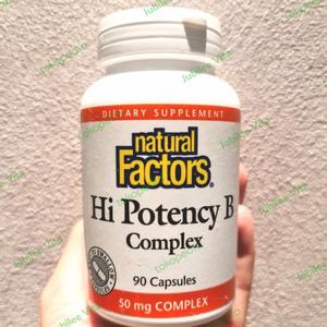 Jual NATURAL FACTORS HI POTENCY B COMPLEX 50 MG, BIOTIN 1000 MCG, 90 ...
