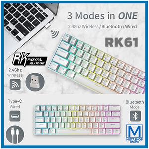 Jual ROYAL KLUDGE RK61 WIRELESS MECHANICAL KEYBOARD GAMING 60% HOTSWAP ...