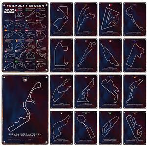Jual Formula 1 Racing Track Route Map Metal Poster Sign Plaque Tin ...