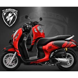 Jual Decal Full Body Scoopy Merah Hitam - Jakarta Timur - Baek Rosecake ...