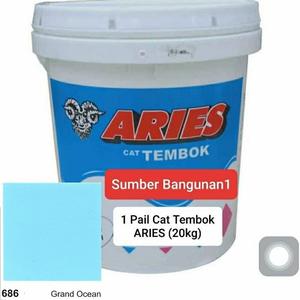Jual Cat Tembok aries 20kg 686 Grand Ocean dinding avian besar biru ...