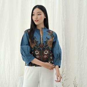 Jual Outer Batik 135 SMA /Jaket Batik Wanita Modern/ Luaran Batik ...