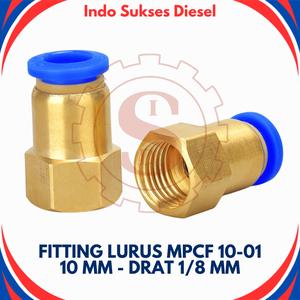 Jual MPCF 10-01 Fitting Lurus Pneumatic Selang 10mm Drat 1/8" inch ...