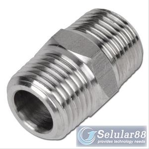 Promo Double Nepple 1/4 inch SUS304 Class 3000 Double Nipple NPT ...